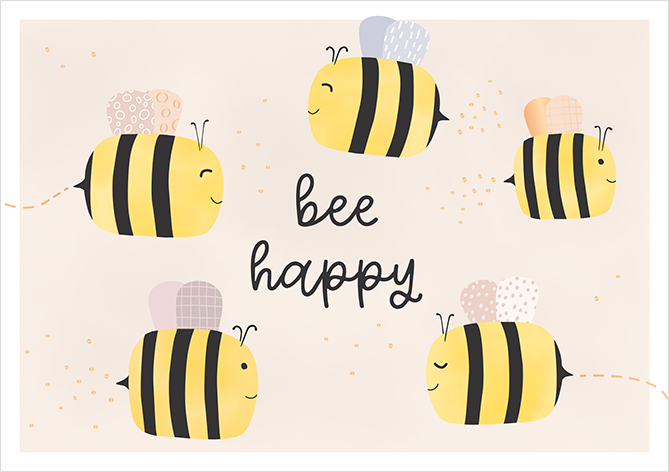bee happy ️ Grafik Werkstatt