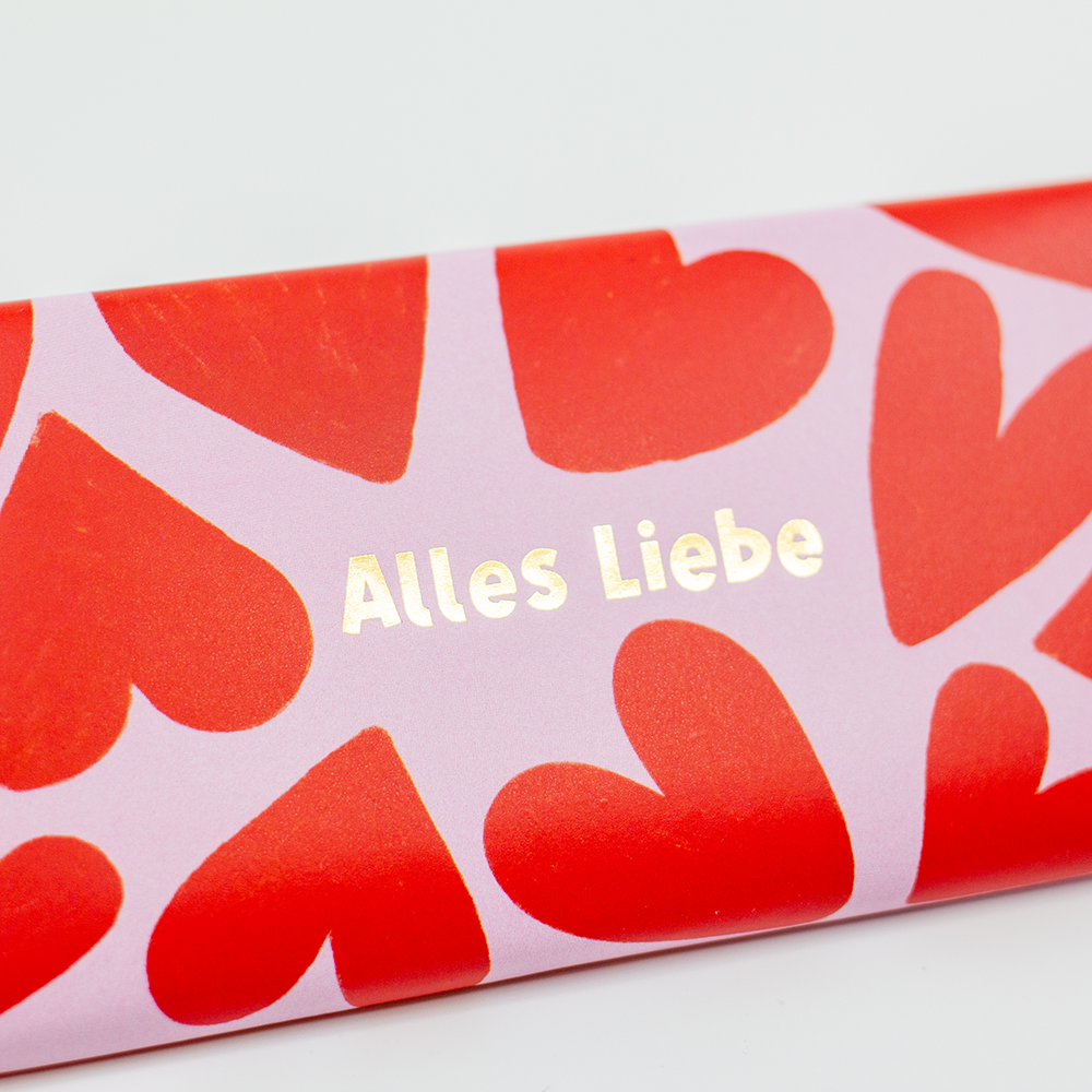 Schoko 30g Alles Liebe Goldveredelung ️ Grafik Werkstatt